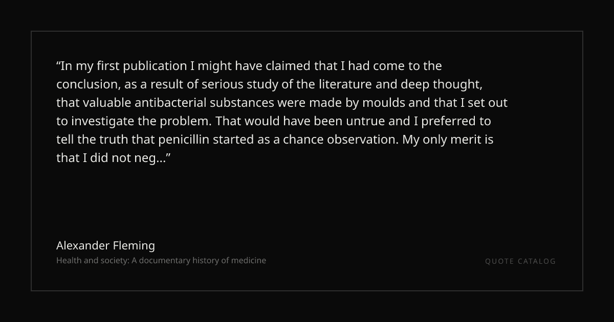 "In my first publication I might have claimed that I had come ...