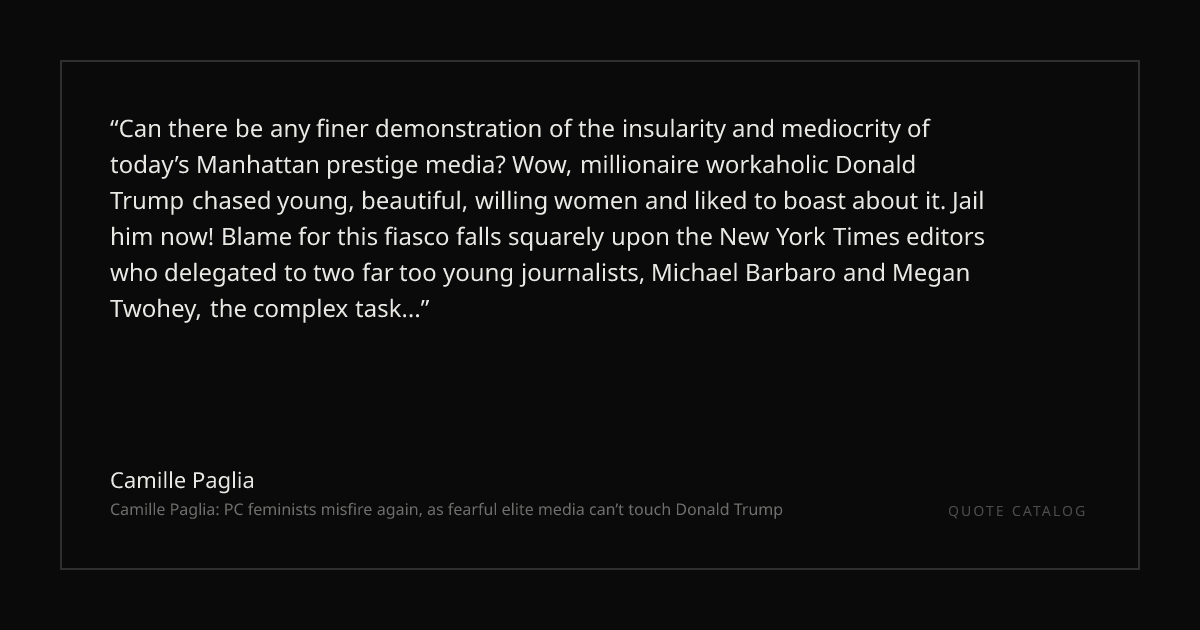 "Can there be any finer demonstration of the insularity and m ...