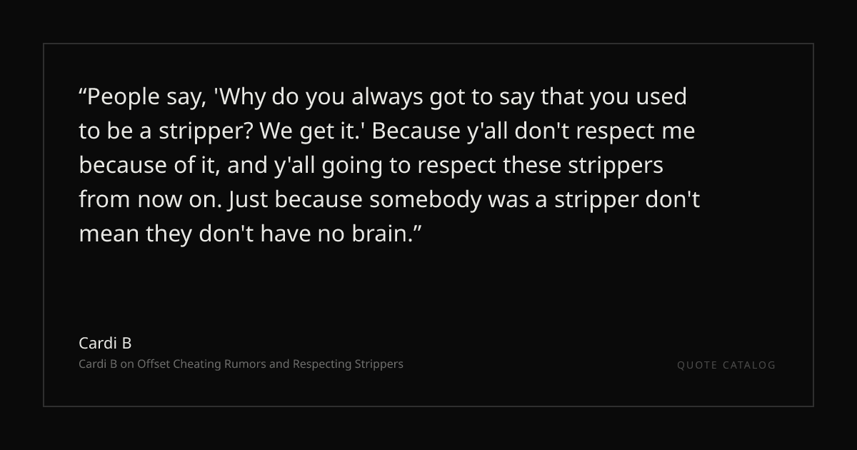 "People say, 'Why do you always got to say that you used to b ...