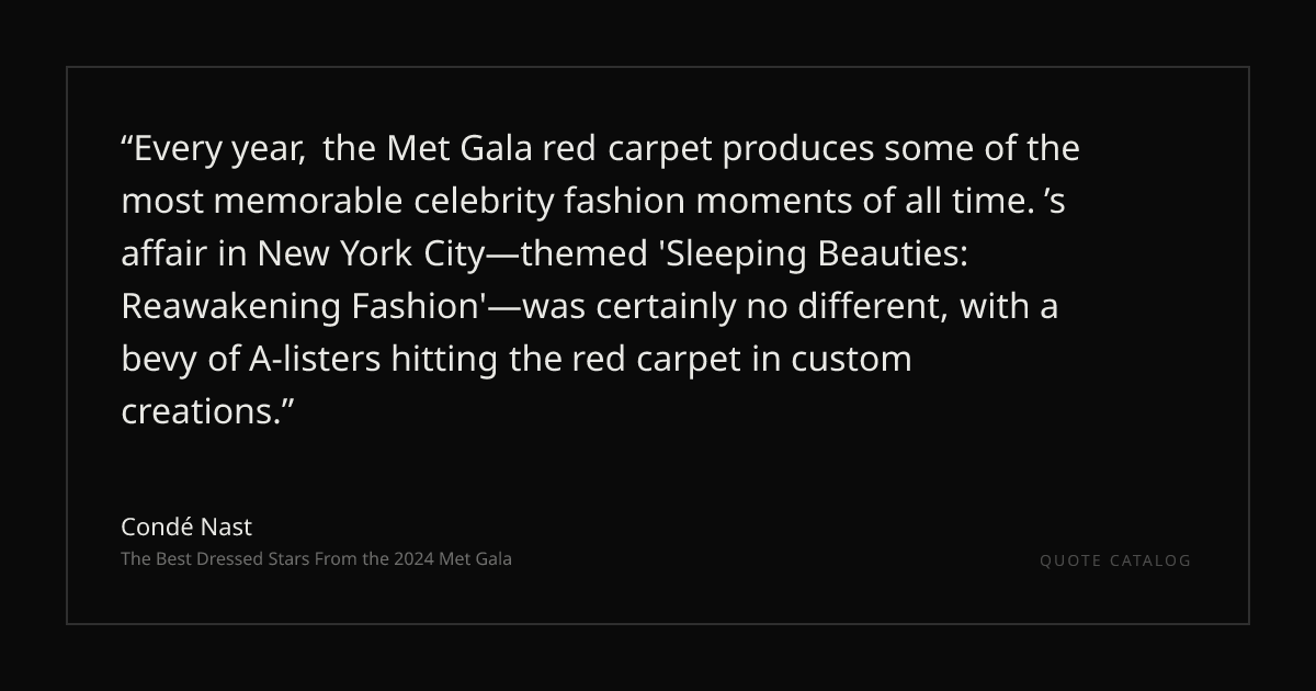 "Every year, the Met Gala red carpet produces some of the mos ...