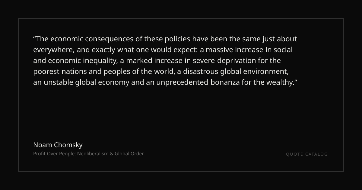 "The economic consequences of these policies have been the sa ...